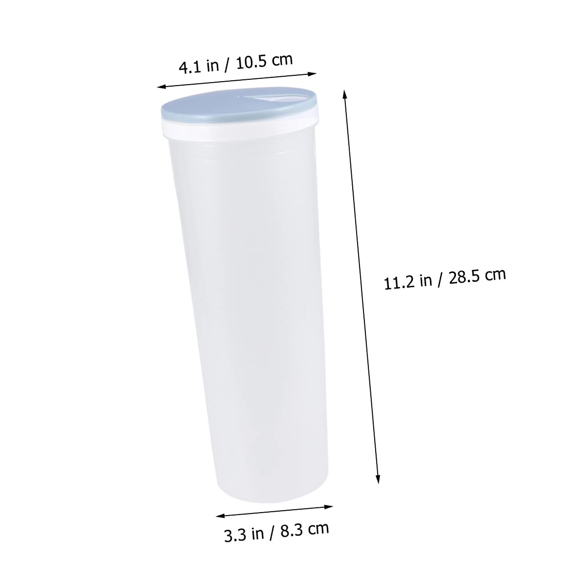 KICHOUSE Container Blue Pasta Tall Noodle Jar Beans Spaghetti Airtight Plastic for Food Containers Holder Cereal Kitchen Noodles Lid Multifunction Sealed Nuts Utensils Storage With Clear