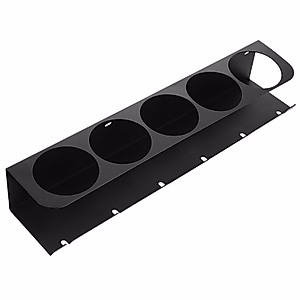 Cabilock 1 Set Workshop Storage Shelf Tools Garage Storage Rack Drill Rack Organizer for Tool Wall-mounted Storage Rack Workshop Organizer Home Tool Storage Holder Wall Shelf Black Metal