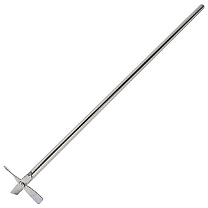 ONiLAB 18900071 316L Stainless Steel 4 Bladed Propeller Stirrer ，50 mm Stirrer Diameter, 8 mm Shaft Diameter, 400 mm Shaft Length