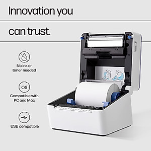 HP Shipping Label Printer, 4x6 Commercial Grade Direct Thermal, Compact & Easy-to-use, High-Speed 203 DPI Printer, Barcode Printer, Compatible with Amazon, UPS, Shopify, Etsy, Ebay, ShipStation & More