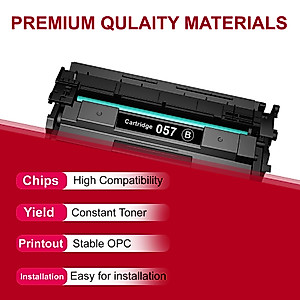 Tounker 057H 057 Black High Yield Toner Cartridge Compatible for Canon 057H 057 CRG-057H Toner Cartridge for Canon Imageclass MF445dw LBP226dw MF448dw MF449dw LBP227dw Laser Printer (Black, 1-Pack)