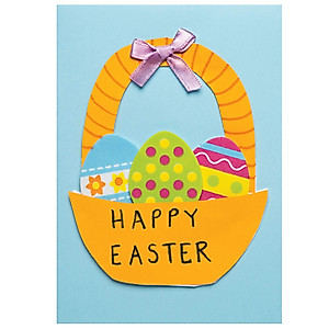 Baker Ross AR153 Easter Egg Foam Stickers - Pack of 125, Spring Self Adhesive Puffy Scrapbook Stickers Themed Embellishments for Kids Arts and Crafts