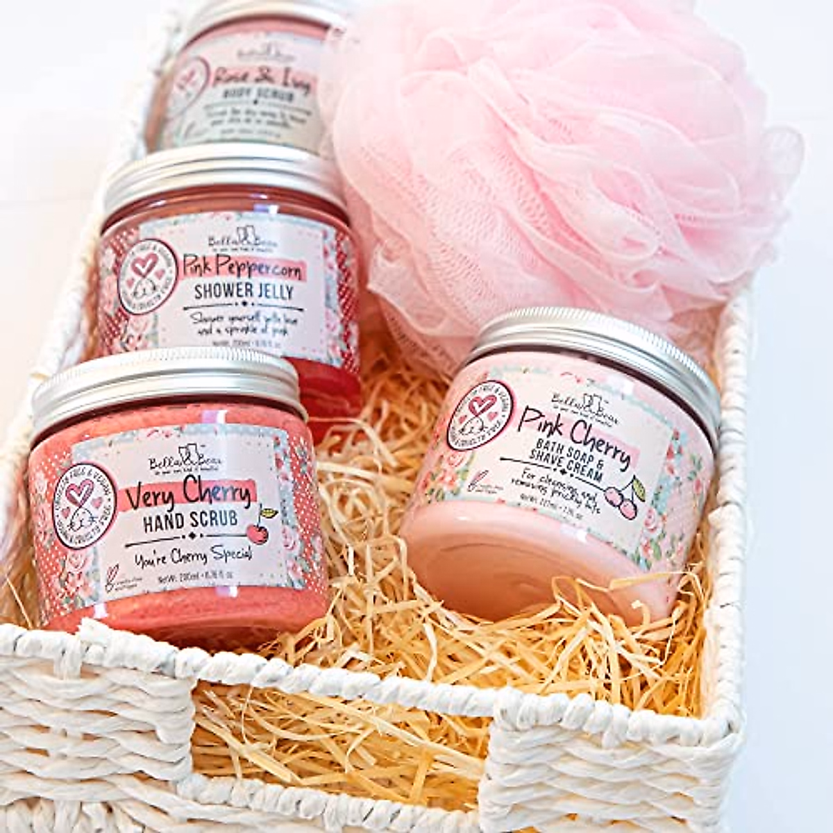 Bella & Bear Very Cherry Hand Cream for Dry Hands – 6.7oz Vegan Friendly Hand Moisturizer – Non Greasy and Fast Absorbing Formula