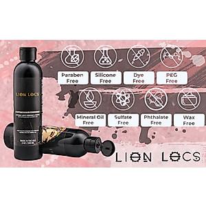 Lion Locs Shampoo and Conditioner for Dreads, Sisterlocks, Locks, & Dreadlocks | Lightweight Vegan Co Wash (8oz)