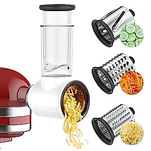 Slicer Shredder Attachment for Kitchenaid Stand Mixer, Cofun Shredder Accessories,Kitchen aid Mixer Assecories for Kitchenaid Mixer, Cheese Grater Attachment for Kitchenaid with 3 Blades