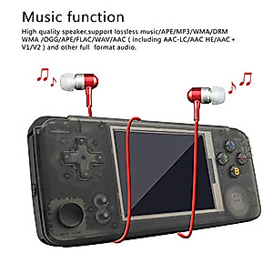 Handheld Game Console ,Retro Game Console OpenDingux Tony System , Built-in 3007 Classic Game Console 3 Inch IPS Screen Portable Video Game Console - Transparent Black