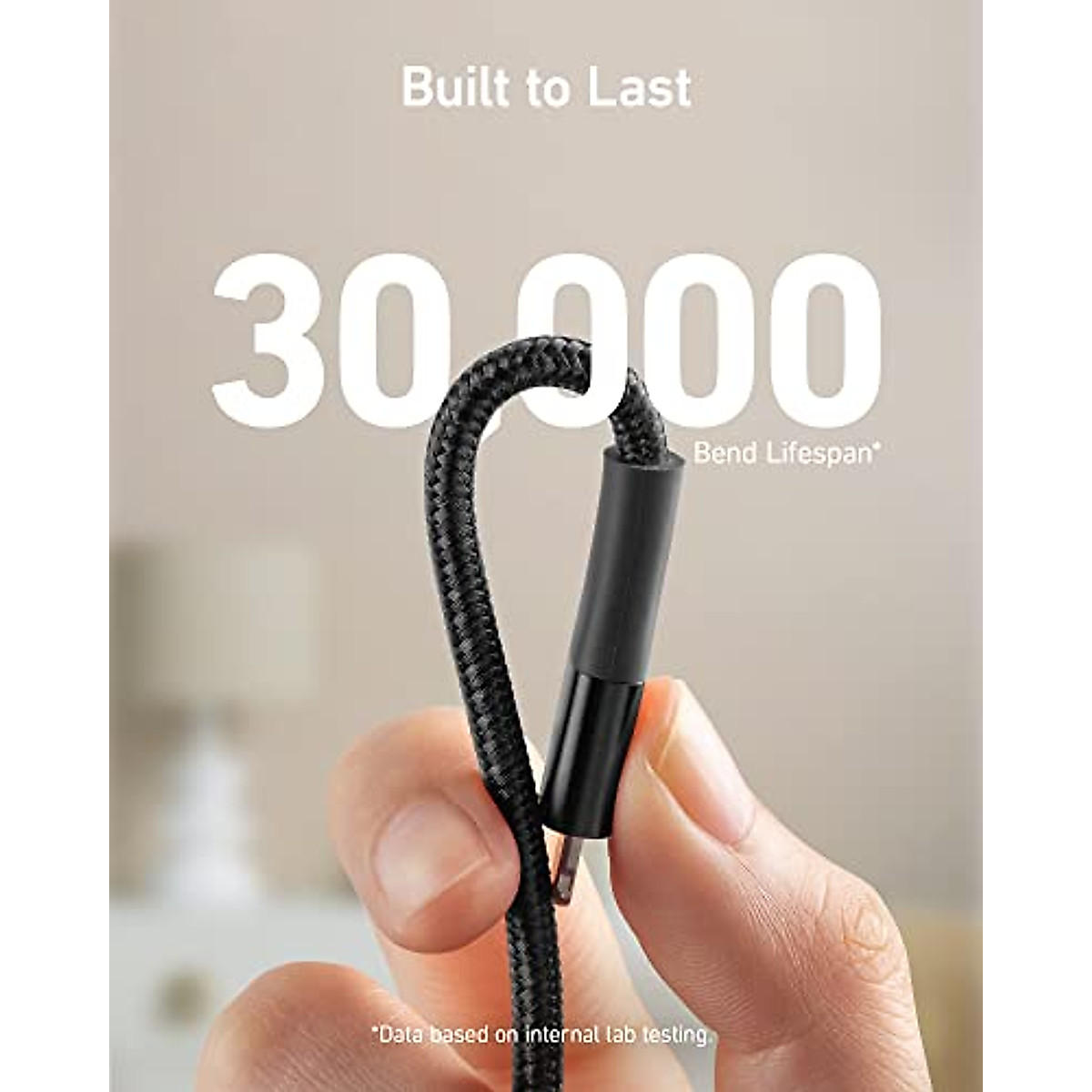 Anker 551 USB-A to Lightning Cable (10ft), MFi Certified iPhone Cable for Flawless Compatibility with iPhone iPhone 13 13 Pro 12 Pro Max 12 11 X XS XR 8 Plus and More(Black)