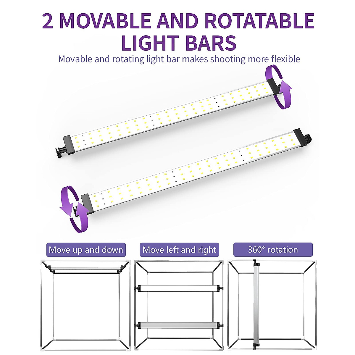 Photo Box, SAMTIAN Photo Light Box 32x32x32 Inches 126 LED Light Photo Studio Shooting Tent Tabletop Photography Lighting Kit with 4 Background Paper (Black,White, Red and Orange) for Photography