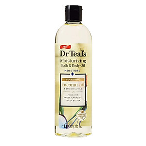 Dr. Teals Coconut Bath & Body Oil Gift Set (2 Pack, 8.8oz Ea.) - Nourishing Coconut Essential Oils Blended with Sweet Almond Oil & Cocoa Butter - Paraben & Phthalate Free - at Home Spa Kit