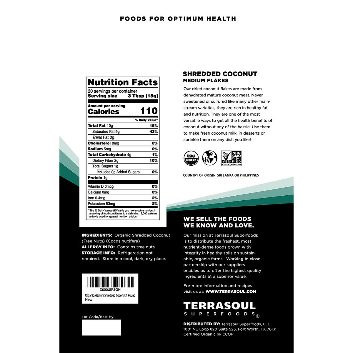 Terrasoul Superfoods Organic Coconut Flakes, 2 Lbs (2 Pack) - Medium Flakes | Unsweetened | Perfect for Baking