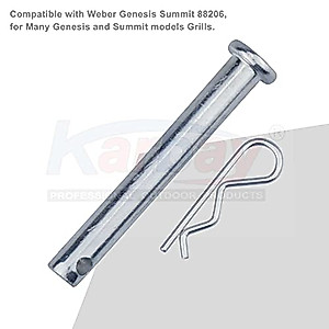 88206 Hdwe Lid to Firebox Assy/Grill Lid Assembly Hardware Kit Compatible with Weber Genesis Summit 88206, Fits Many Genesis and Summit Models Grills. (2 PCS)