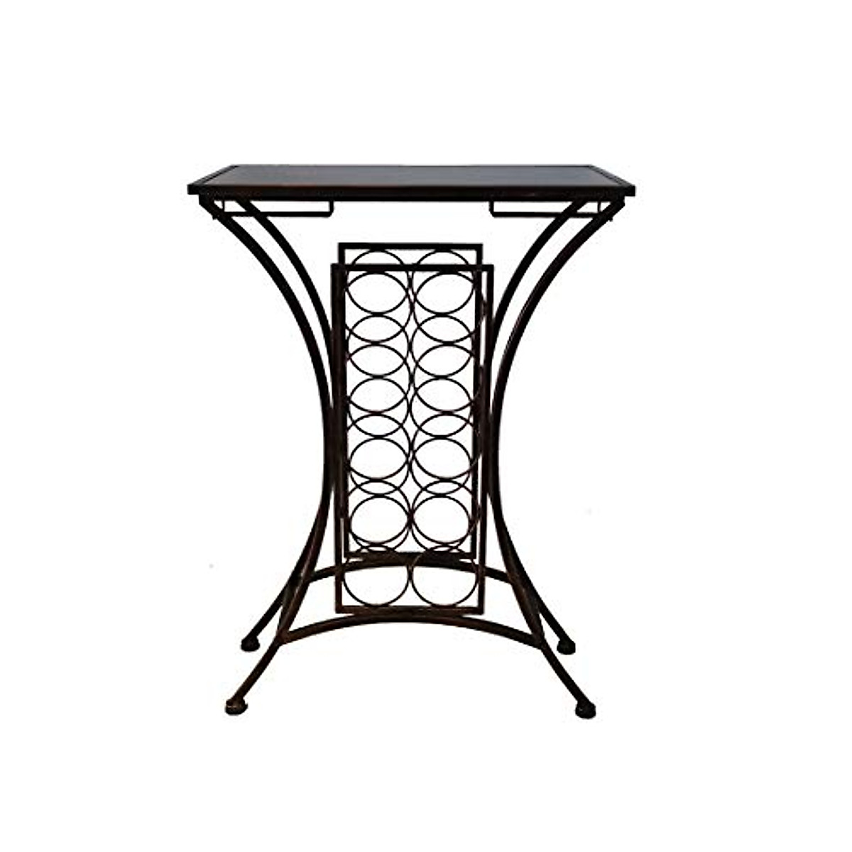 Kings Brand Furniture - Free Standing Wine Storage Organizer Rack Display Stand with Glass Holders