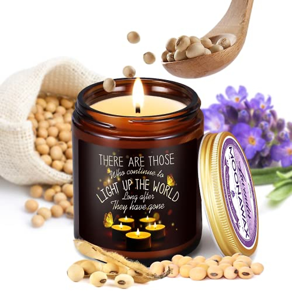 Lavender Scented Candle Memorial Gifts for Loss of Loved One, Sympathy Candle, Remembrance Gift for Loss, Condolence Grieving Gifts, Keepsake Loving Memory Candle, Passed Away Family Sympathy