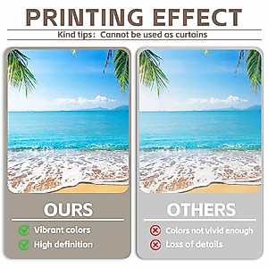 ZTHMOE 7x5ft Fabric Summer Hawaii Beach Photography Backdrop Tropical Seaside Palm Trees Background Luau Aloha Baby Shower Party Decoration Banner Photo Booth