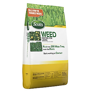 Scotts Weed Control for Lawns, Weed Killer, Kills Over 200 Weed Types Including Dandelion and Clover, 5,000 sq. ft., 14 lbs.