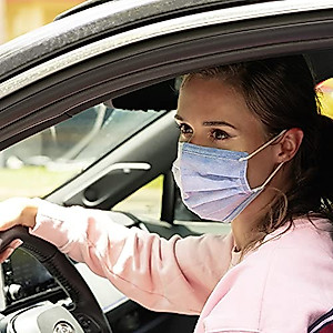 Cranberry USA C2700CB Cosmo Earloop Face Mask, Disposable, Blue (Pack of 50)