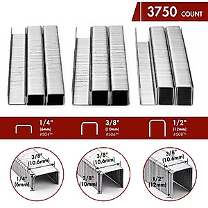 Arrow Electric Staple Gun Kit, Corded Stapler with 3750 Pieces T50 1/4", 3/8", 1/2" Staples, for Upholstery Professional and DIY Projects, T50ACD