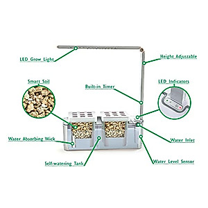 CheerGrow Hydroponics Growing System Smart Indoor Mini Garden Herb Kitchen Garden Kit with Built in LED Grow Light for Herbs/Vegetables/Flowers