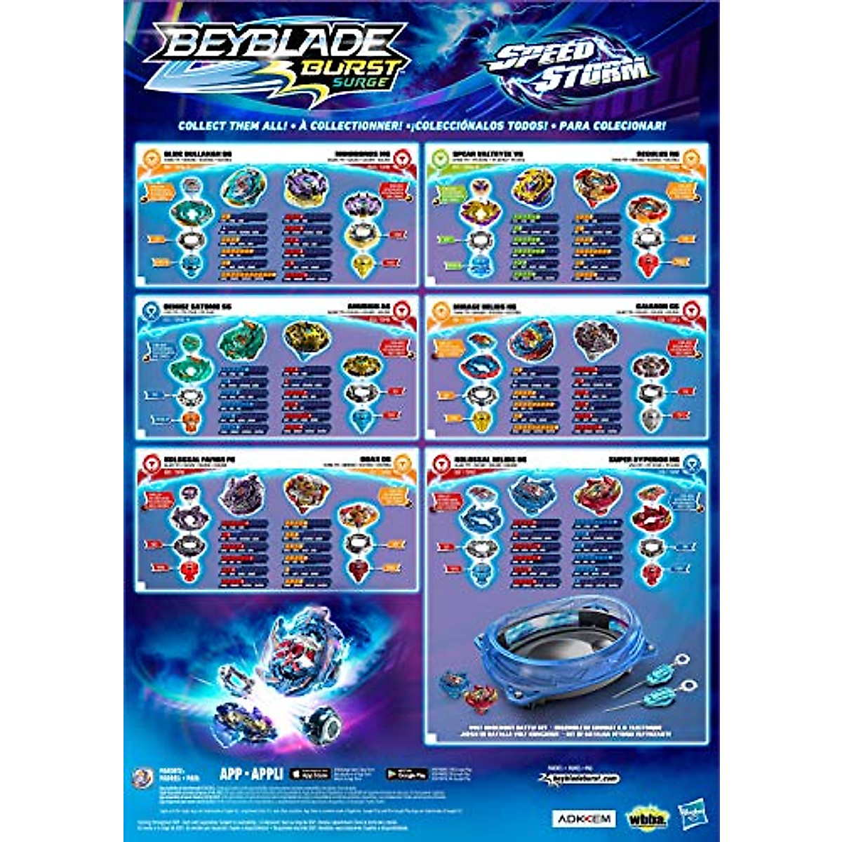 BEYBLADE Burst Surge Speedstorm Demise Satomb S6 and Anubion A6 Spinning Top Dual Pack -- 2 Battling Game Top Toy for Kids Ages 8 and Up