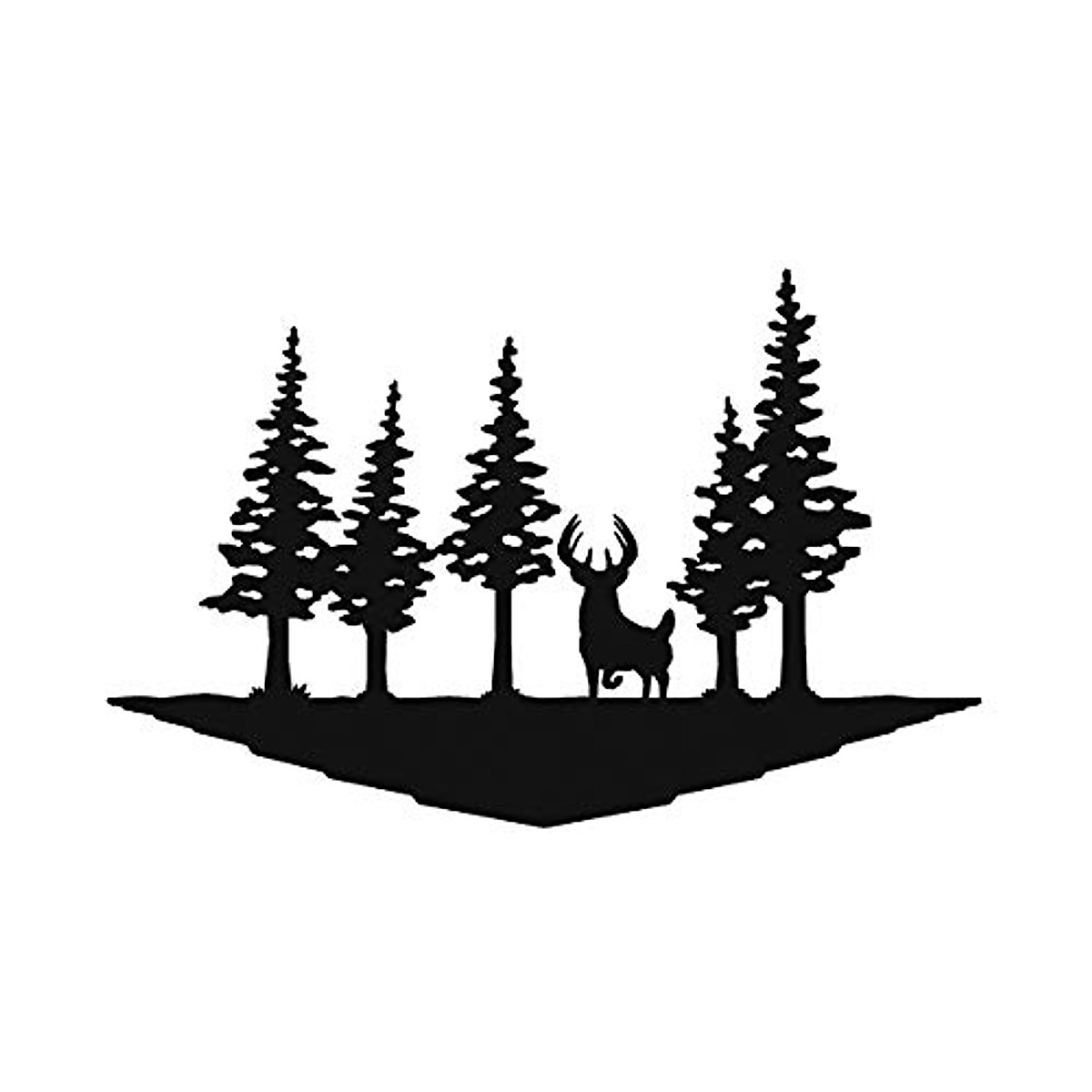 Whitetail Deer Buck Pines | Laser Cut Metal Wall Art Sign for Rustic Home, Cabin, Garage, and Man Cave Decor | BIG GAME STEEL