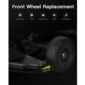 stio Front Wheel Assembly for Go Kart Pro and Gokart Bundle, Compatible with Ninebot by Segway GoKart Pro/Gokart Kit, Gokart Karting Front Wheel Replacements Kart Kit Refit Original Accessories