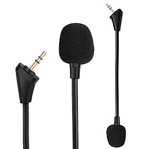 Cloud Alpha Pro Mic Replacement-3.5mm Detachable Game Boom Microphone for Gaming headsets PC,PS4,Xbox One,Nintendo Switch,Black