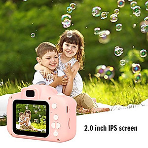 Kids Camera for Boys and Girls, Digital Camera Toy Gifts Ideas for Birthday and Christmas,Rechargeable Kids Video Camera Recorder,Portable Toy for Age 2 to 10 Years Old with 32GB Memory Card (Pink)…