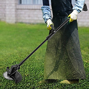 300W Cordless Grass Cutter, Electric Rechargeable Grass Trimmer with Brushless Motor, 6000Rpm No-Load Speed, 1500Mah Battery Powered Handheld Weed Wacker Edge String Trimmer for Garden Lawn Yard