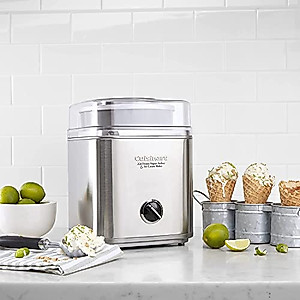 Ice Cream Maker by Cuisinart, Ice Cream and Frozen Yogurt Machine, 2-Qt. Double-Insulated Freezer Bowl, Silver, ICE30BC