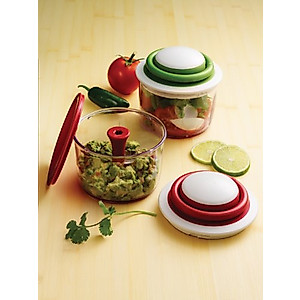 Chef'n VeggiChop Hand-Powered Food Chopper, Set of 1, Cherry