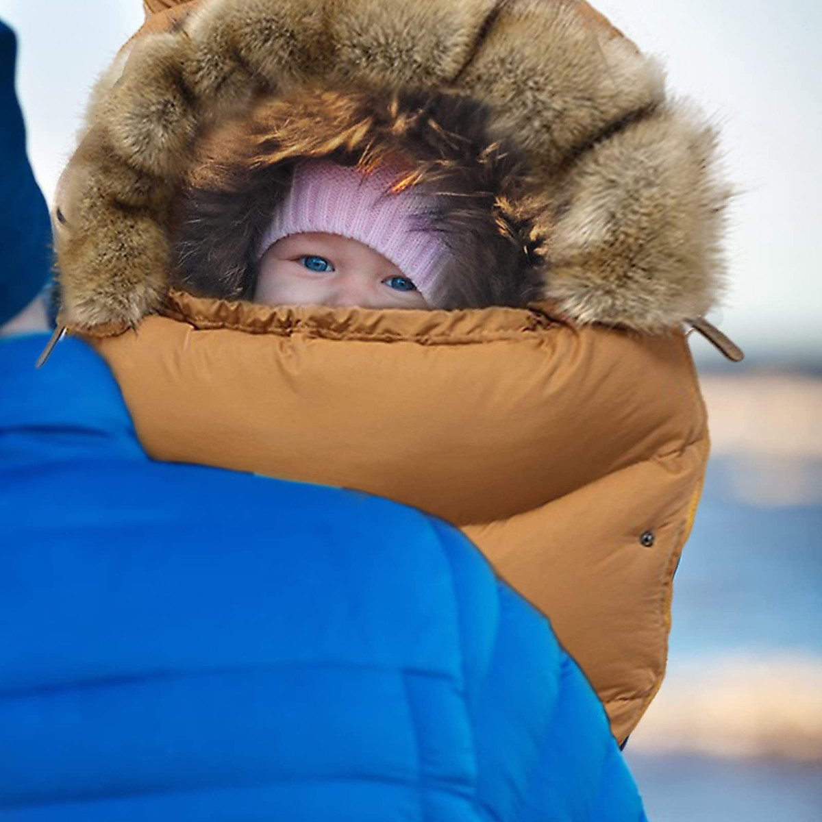 YOURCARE Stroller Footmuff Universal Baby Stroller Bunting Bags, Winter Thicken Warm Pram Footmuffs, Weatherproof Baby Sleeping Bag for Strollers, Pushchairs, Prams, Car Seat, 0-2 Years (Brown)