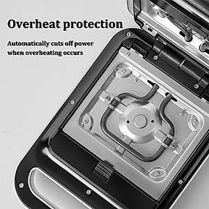 White 3 in 1 timing Sandwich Maker with Non-Stick Plates Indicator Lights and Lock Feature 600W Electric Panini Press, Pizza Pockets, Quesadillas, Waffle Breakfast Grilled Cheese Egg Bacon