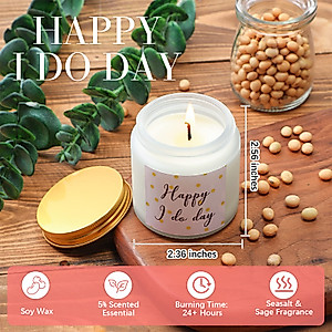 7 Pcs Bride Gifts Bridal Shower Gift Including Mrs Can Shaped Drinking Glass with Straw Bride Makeup Bag Crystal Pen Scented Candle Scrunchies Raffia Wedding Card Gift Box for Bridal Shower (Pink)