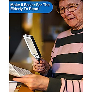 Magnifying Glass with 50 LED Light - 3X 10X Handheld Magnifier Rectangular Magnifying Glasses with Touch Switch Reading Magnifiers for Seniors Books Small Print Coins Exploring Crafts