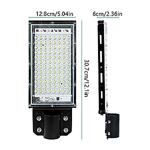 Nirelief Solar Street Light, 100w Led Waterproof Outdoor Security Lamp, Pathway Floodlight, Home Security Lighting for Garden Patio Veranda Yard, Warm White