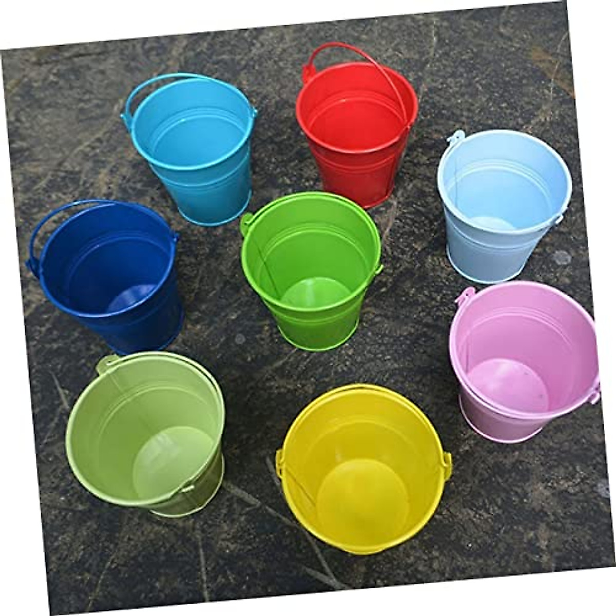 Yardwe Flower Bed Decor Basket Decor Fence Decor 10pcs Bucket Planter Balcony Bucket Hanging Flower Buckets Hanging Flower Pots Garden Hanging Bucket Balcony Hanging Bucket Flowerpot Drum