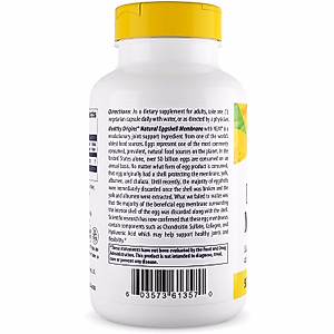 Healthy Origins Eggshell Membrane (NEM), 500 mg - Natural Collagen and Joint Support Supplement - Gluten-Free Supplement - 120 Veggie Capsules