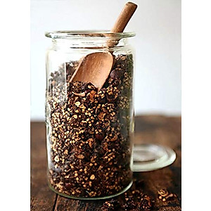 Weck Glass Jar 782-1-Liter Sturdy Cylindrical Glass Jars with Glass Lids - Weck Jars for Canning, Baking, and Storing Spice - Easy to Wash & Microwave Safe - Wide Mouth Canning Jars - Pack of 2 Jars