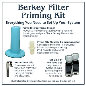 Berkey Filter Priming Kit For Use with Berkey Gravity-Fed Water Filtration Systems