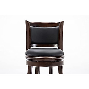 Boraam Augusta Bar Height Swivel Stool, 29-Inch, Cappuccino