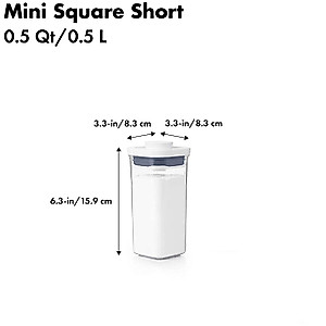 OXO-Good Grips POP Container - Airtight Food Storage - 0.5 Qt Square (Set of 4) for Candy and More