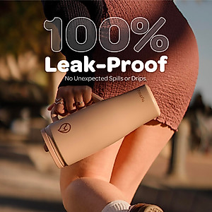 Hydracy Soulmate 40oz Tumbler with Handle and Flip Straw - 100% Leakproof Reusable Insulated Cup with Stainless Steel Straw - Cupholder Friendly Rubber Base Travel Mug - Gifts for Women & Men