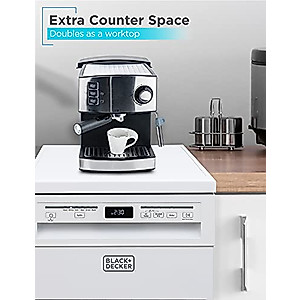 BLACK+DECKER Portable Dishwasher, 18 inches Wide, 8 Place Setting, White