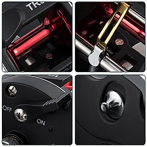 Dr.Fish Baitcasting Reels Line Counter Baitcaster Fishing Reel, 2+1 BBS,18LB MAX Drag, Conventional Trolling Reel Right Hand Durable Stainless for Inshore Offshore Saltwater Fishing, Right Hand