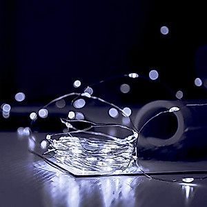 BEEWIN Outdoor Solar String Lights, 2 Pack 33ft 100L Solar Copper Fairy Lights,8 Modes Twinkle Lights Decor for Indoor Outdoor Patio Yard Trees Christmas Wedding Party (Cool White)