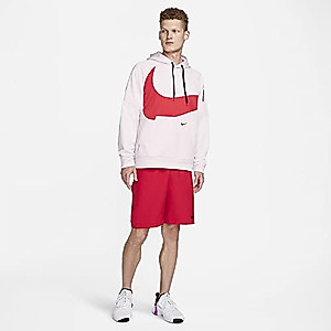 Nike Therma-FIT Men's Pullover Fitness Hoodie (as1, alpha, m, regular, regular, Pink Foam/Pink Foam/University Red/Black)