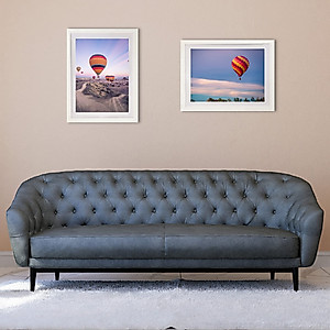 12x16 Picture Frame Wood Diamond Painting Frame 30x40cm Display 10x14 in / 25x35cm with Mat or 12 x 16 in / 30cm x 40cm Without Mat Diamond Art Frame Poster Photo Gallery Wall Frame - Set of 2 White