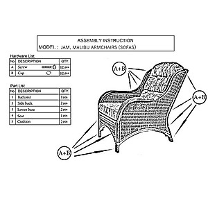 Malibu Lounge Loveseat Sofa Natural Rattan Wicker Handmade Design with Cream Cushions, Colonial