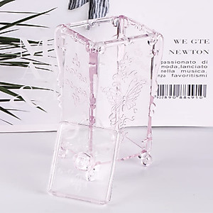 STZPRONAIL Butterfly Cotton Box Nail Storage Clear Pink Acylic Nail Wipes Cotton Pad Container Makeup Manicure Organizer Holder Nail Toos Special Box for Nail Enhancement Storage