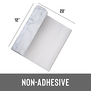 Con-Tact Brand Grip Prints Non-Adhesive Non-Slip Counter Top, Drawer/Shelf Liner, 12" x 20', Carrara Marble